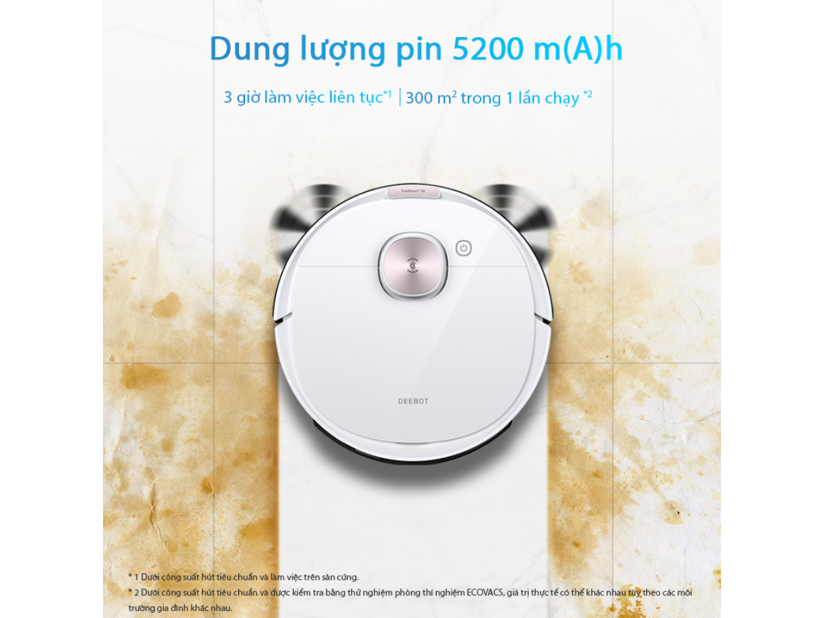 Robot hút bụi Ecovacs Deebot Ozmo T8 Max Plus