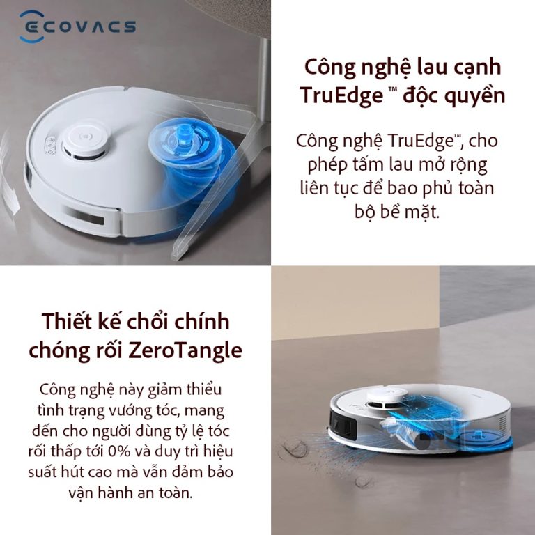 Robot hút bụi lau nhà Ecovacs T30S Pro New 2025 (Trắng/ Đen) - Ecovacs ...