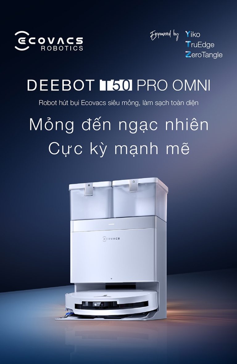 Robot hút bụi Ecovacs T50 Pro Omni 2025 - Bản Quốc Tế