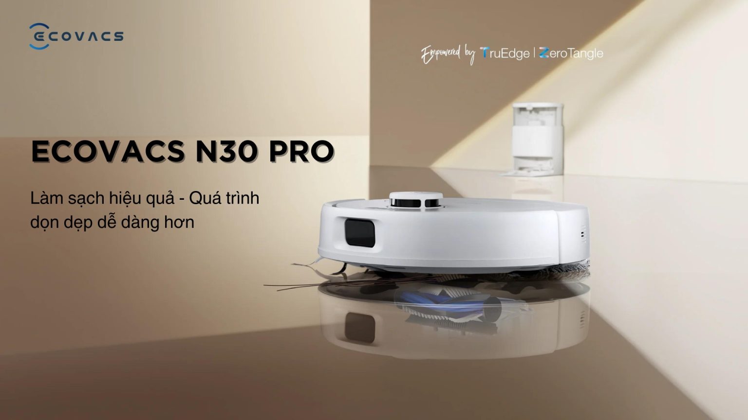 Robot hút bụi lau nhà Ecovacs N30 Pro Omni - Bản Quốc Tế